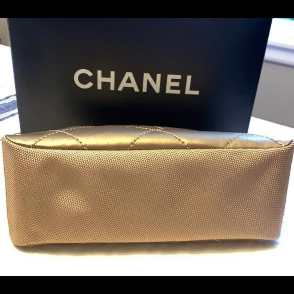 Chanel Cosmetic Case In Metallic Bronze Gold Leather … - Gem